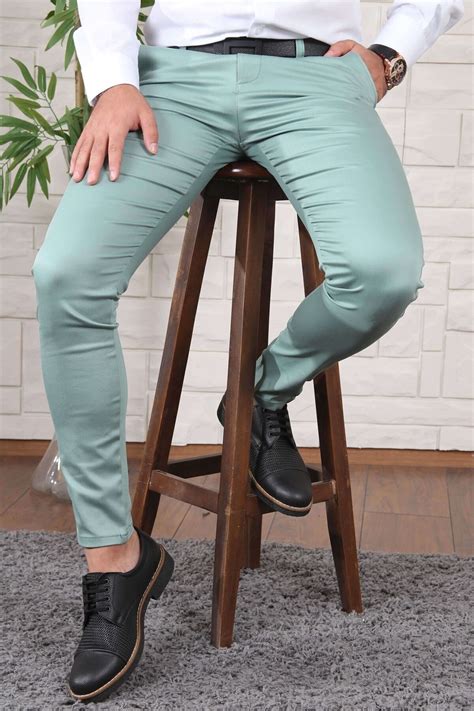 Mens Classic Suit Pants Slimfit Lycra Stretchy Fa Grandado