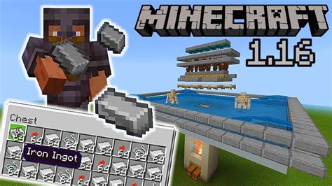 Simple 1 16 Iron Farm Tutorial In Minecraft Bedrock Very Efficient Mcpe Xbox Ps4 Switch