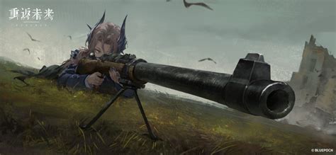 Reverse 1999 Highres Official Art Official Wallpaper 1girl Aiming Anti Materiel Rifle