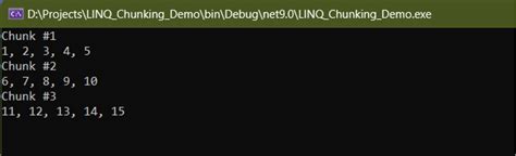 How To Chunk Data Using Linq In C Infoworld