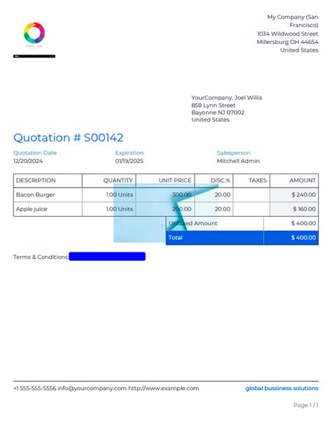 how to customize quotation layouts in odoo 18