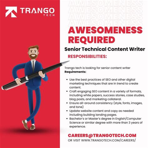 trango tech pakistan on linkedin technicalcontentwriter hiring