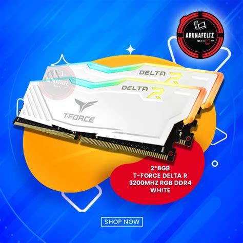2 8gb T Force Delta R 3200mhz Rgb Ddr4 White Lazada Ph