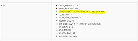 how can i map validity date in the registration token to the totp token