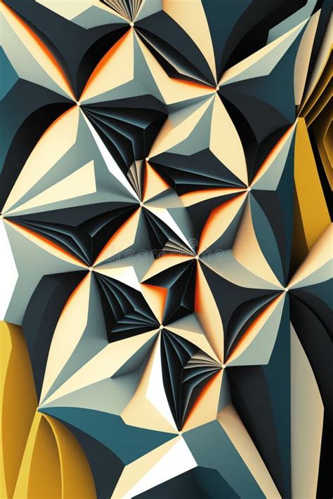 Generative Ai Abstract Geometry Pattern Background Stock Image Image Of Light Decoration