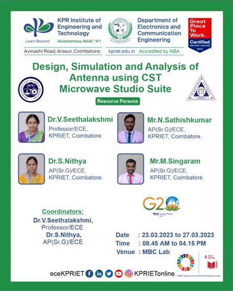 DESIGN SIMULATION AND ANALYSIS OF ANTENNA USING CST STUDIO SUITE KPR Institute Engineering And