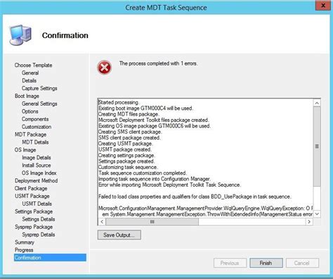 Error To Create A Task Sequence With Mdt For Windows 10 Using Sccm