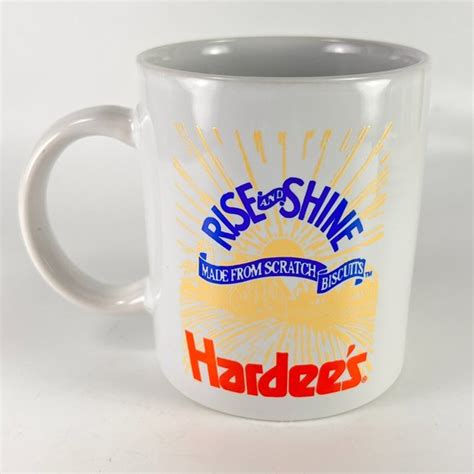 Hardees Dining Vtg Hardees Rise And Shine Ceramic Coffee Tea Cup