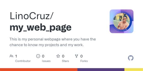GitHub LinoCruz My Web Page This Is My Personal Webpage Where You Have The Chance To Know My