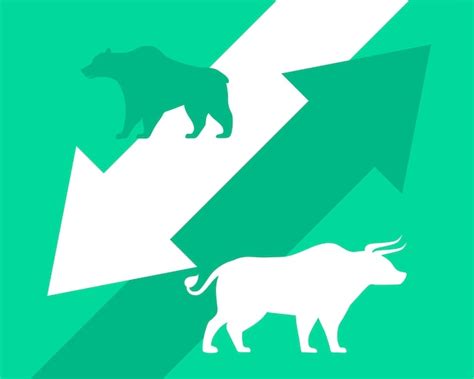 Flat Bullish Vs Bearish Upward Downward Market Trend Background
