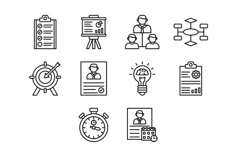 50 Project Management Line Icons Bundle Graphic By Maan Icons · Creative Fabrica