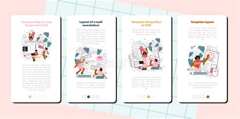 Typersetter Mobile Application Banner Set Website Constructing Stock
