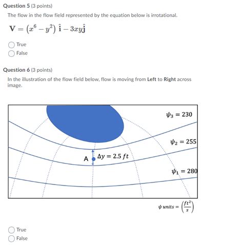 Solved Question Points The Flow In The Flow Field Chegg