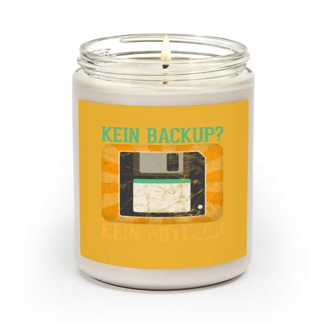 No Backup No Pity Funny Programmer Itler Saying Scented Candles Sold By