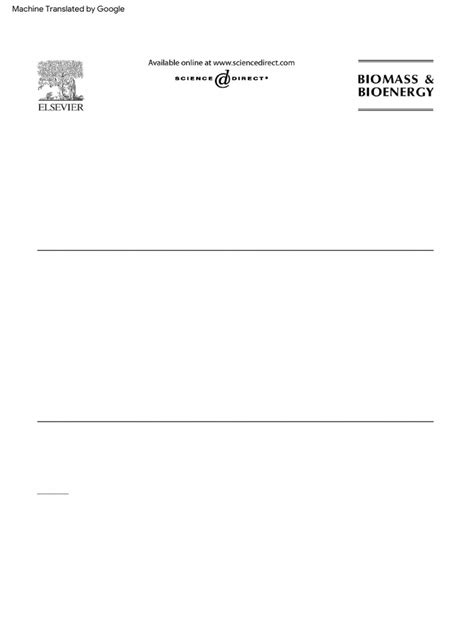 Economics Of Biomass Energy Utilization In Combustion And G 2005 Biomass And Pdf