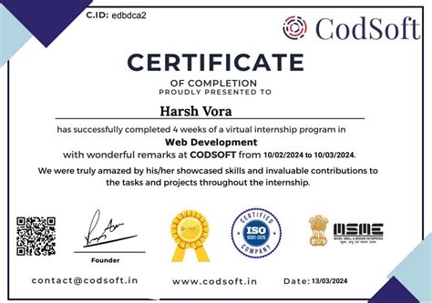 Harsh Vora On Linkedin Codesoft Codesoftinternship Intern2024