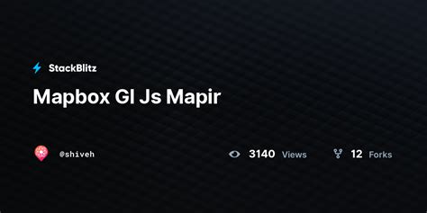 Mapbox Gl Js Mapir StackBlitz