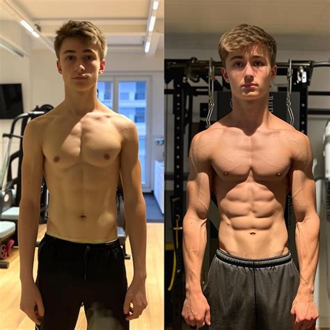 before and after transformation premium ai generated image