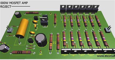 High Power Mosfet Amplifier IRF540N Electronic Schematic