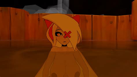 Rule 34 Bow Breasts Gray Body Hair Ribbon Hot Spring Solo Vaggie