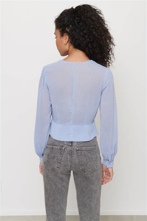 Long Sleeve Peplum Blouse