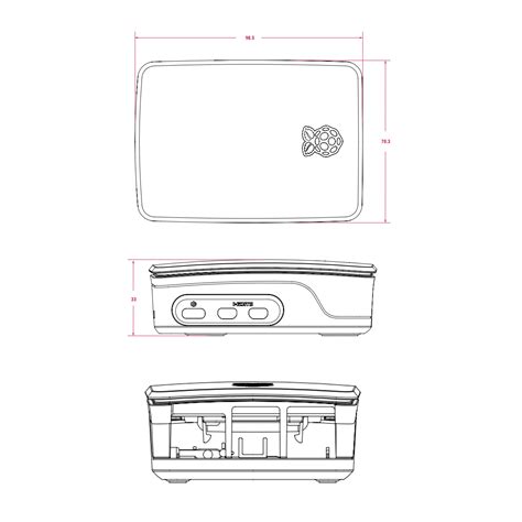 Raspberry Pi Active Cooling Pwm Fan Protection Inbuilt Fan Case Black Grey Sc1160