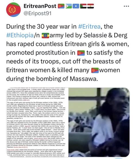 During The 30 Year War In Eritrea The Ethiopian 🇪🇹army Led By Haile