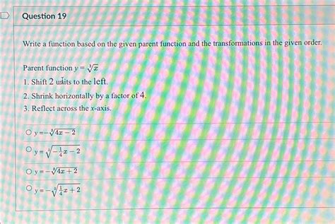Solved Question Write A Function Based On The Given Parent Chegg