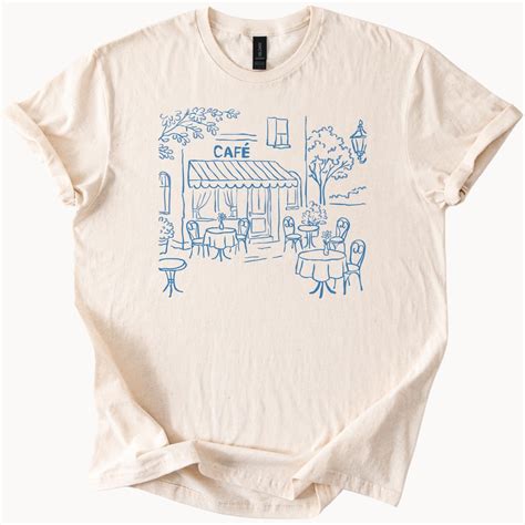 Cafe Tshirt Bistro Graphic Tee French Cafe Lover T Paris Streetwear