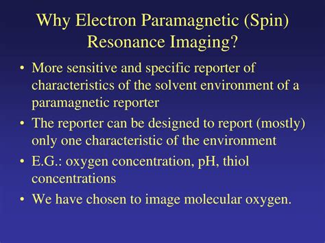 Ppt Quantitative Oxygen Imaging With Electron Paramagnetic Spin