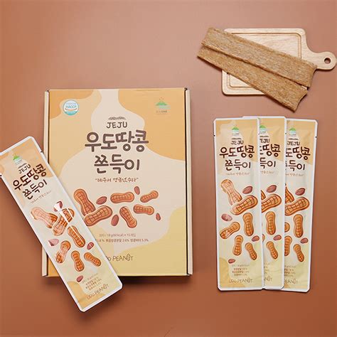 제주 우도땅콩 쫀드기 쫀득이 옛날과자 캠핑 추억 간식 15봉 선물세트 홈플러스 택배배송
