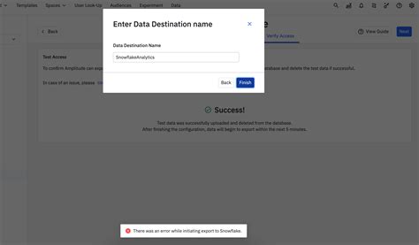 Error Setting Up Snowflake Destination Despite Successful Test Community