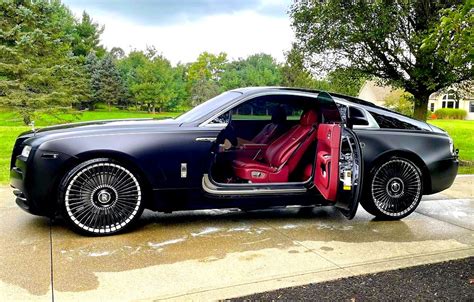 Tinted Rolls Royce Wraith Red Interior And Chrome Details