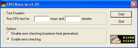 Download CPU Burn In MajorGeeks