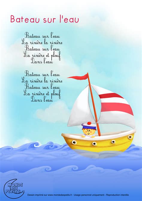 Comptines Comptine Bateau Chansons Pour Enfants