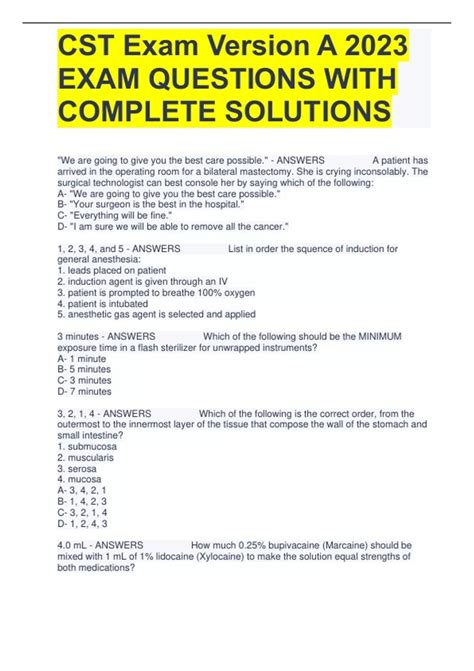 Cst Exam Version A 2023 Exam Questions With Complete Solutions Cst Stuvia Us