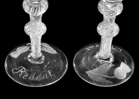 Bonhams An Inscribed Jacobite Wine Glass Circa 1750