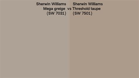 Sherwin Williams Mega Greige Vs Threshold Taupe Side By Side Comparison