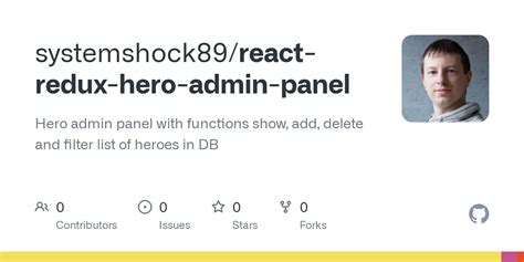 GitHub Systemshock89 React Redux Hero Admin Panel Hero Admin Panel
