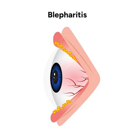 Blefaritis Enfermedad Ocular Oftalmología Ojo Humano Enfermo Inflamado