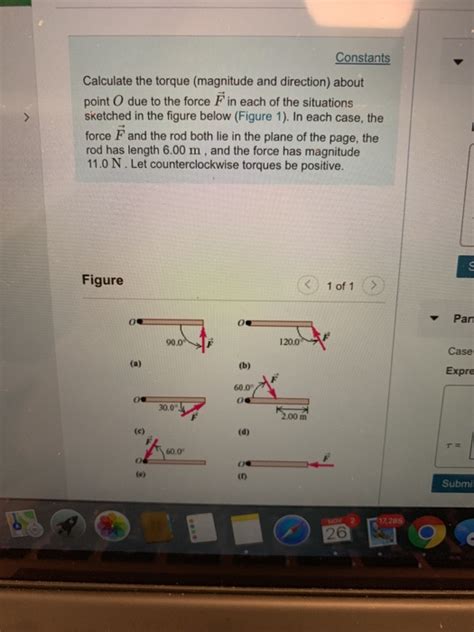 Solved Calculate The Torque Magnitude And Direction About Chegg