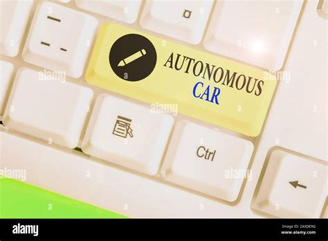 Word Writing Text Autonomous Car Business Photo Showcasing Vehicle That Can Guide Itself