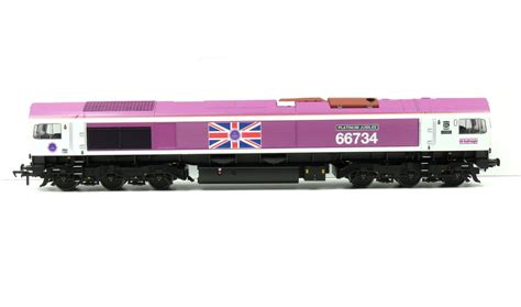 Bachmann Class 66 66734 Platinum Jubilee Oo Gauge Dcc Ready