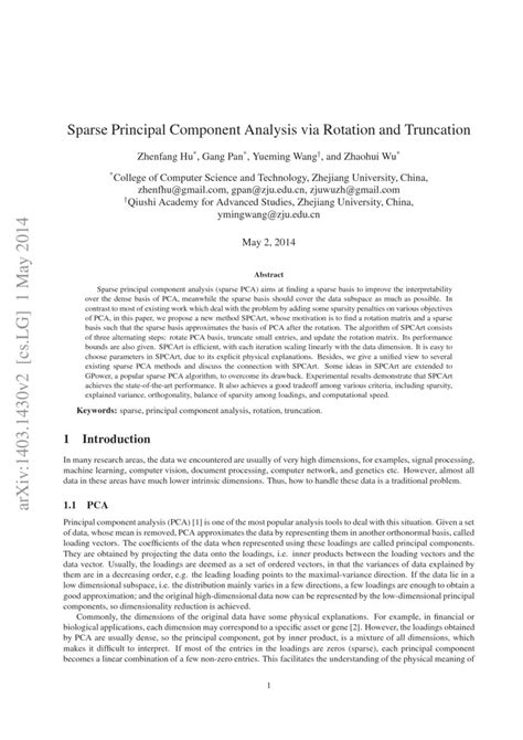 Sparse Principal Component Analysis Via Rotation And Truncation Deepai
