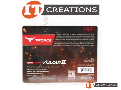 Tlzgd464g3600hc18jdc01 Ret Retail Teamgroup Tforce Vulcan Z 64gb 2 X 32gb Pc4 28800 Ddr4