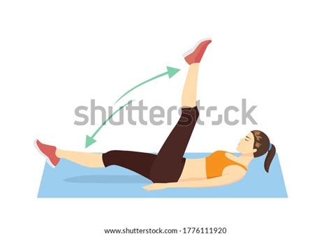 Women Doing Flutter Kicks Exercise On Stock Vector Royalty Free Shutterstock
