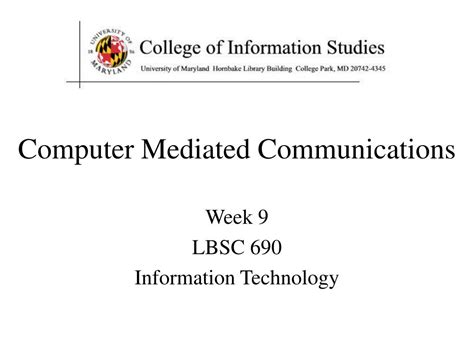 PPT - Computer Mediated Communications PowerPoint Presentation, free download - ID:6656237