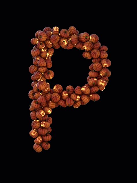 Animated Halloween Pumpkin Lantern Particle Text Typeface P 12671765