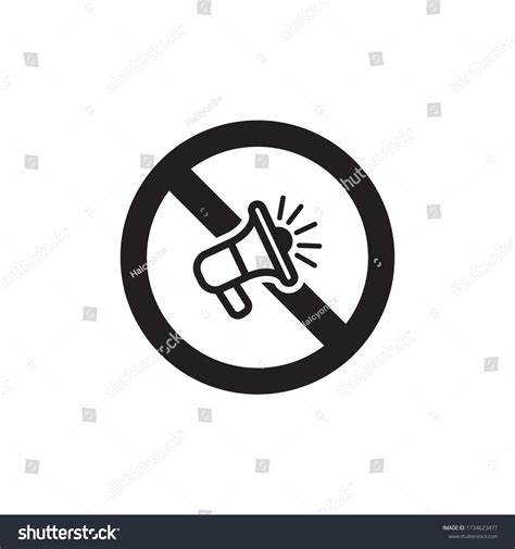 No Megaphone No Speaker Prohibition Sign Stock Vector Royalty Free