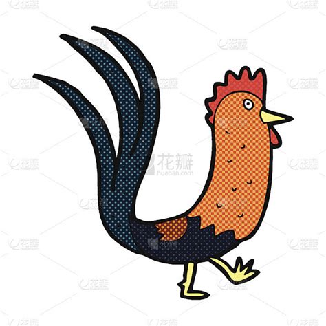 漫画卡通小公鸡